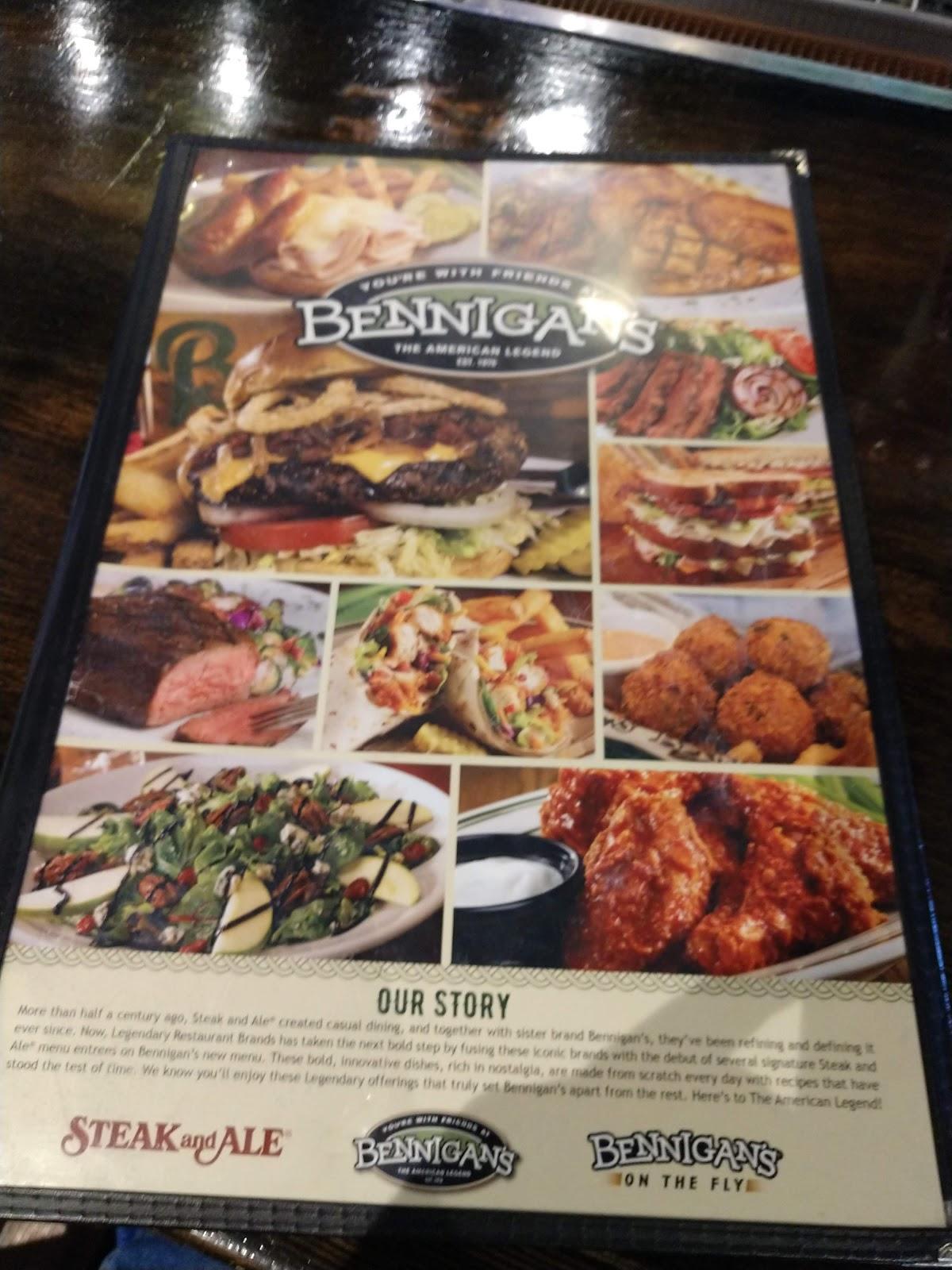 Carta del pub y bar Bennigan's, Monahans