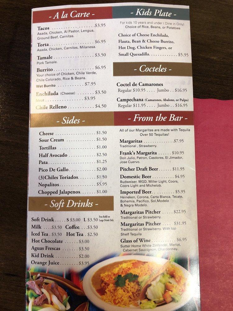 Menu at La Casa Garcia pub & bar, Anaheim, 531 W Chapman Ave
