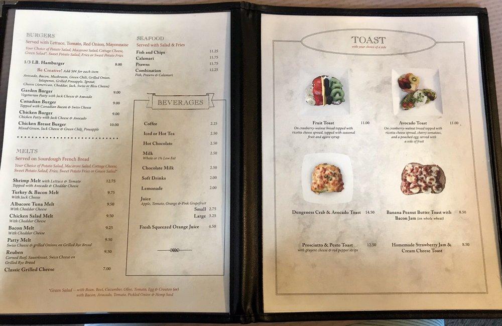 Carta de Plaza Cafe, Pleasant Hill, Contra Costa Blvd