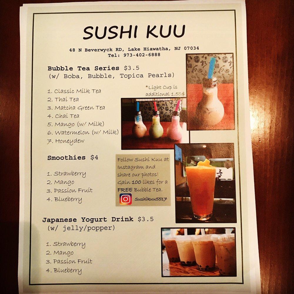 Menu at Sushi Kuu restaurant, Parsippany-Troy Hills