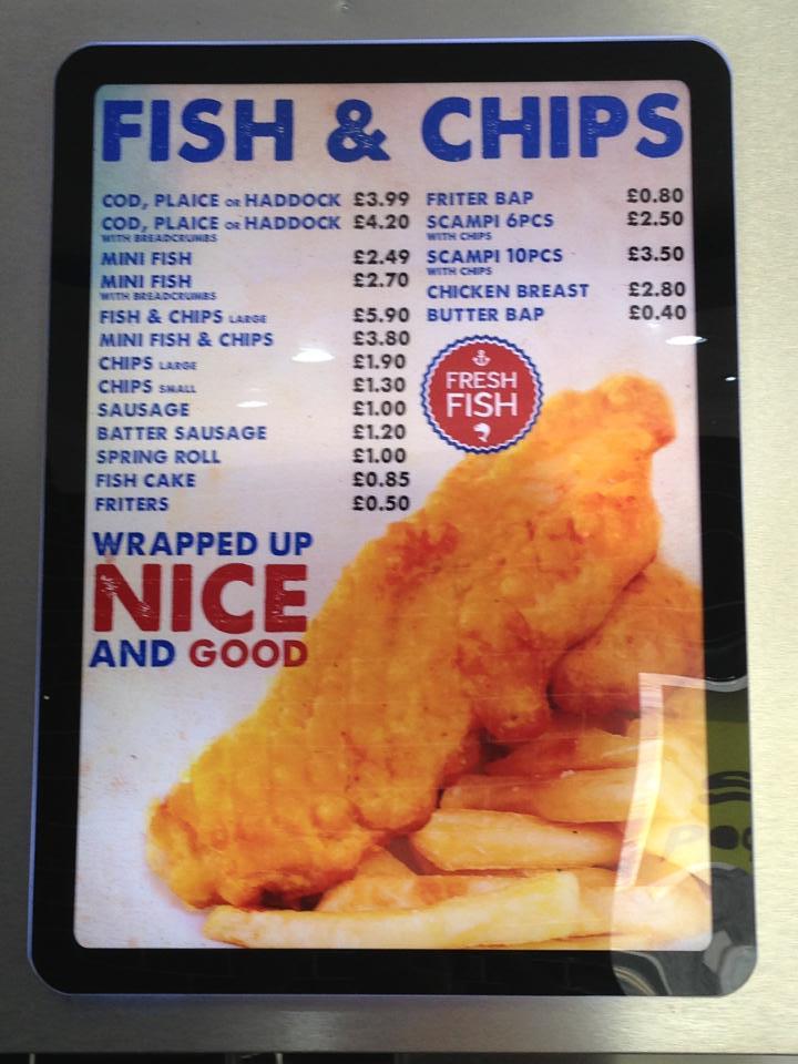 Menu at Fish Lounge restaurant, Stoke-on-Trent