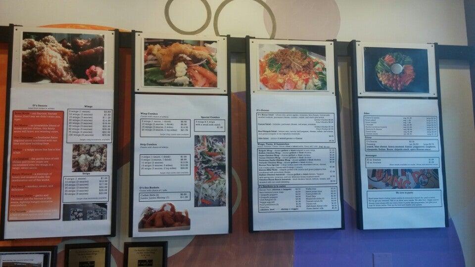 Menu at O! Wing Plus fast food, Overland