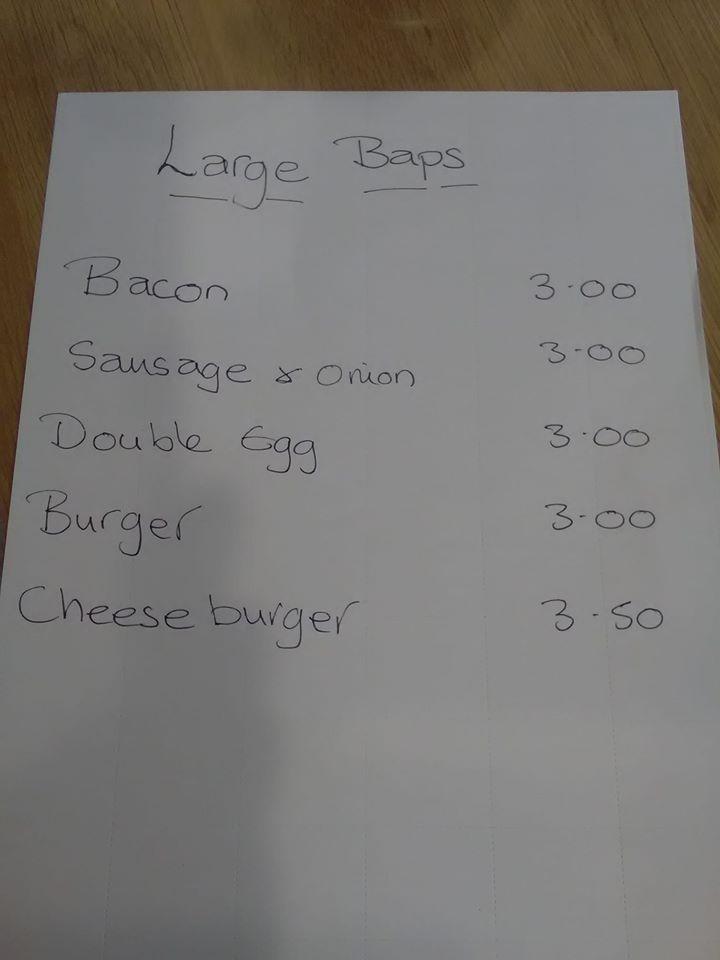 Menu at Sixteen Community Cafe, Coleford