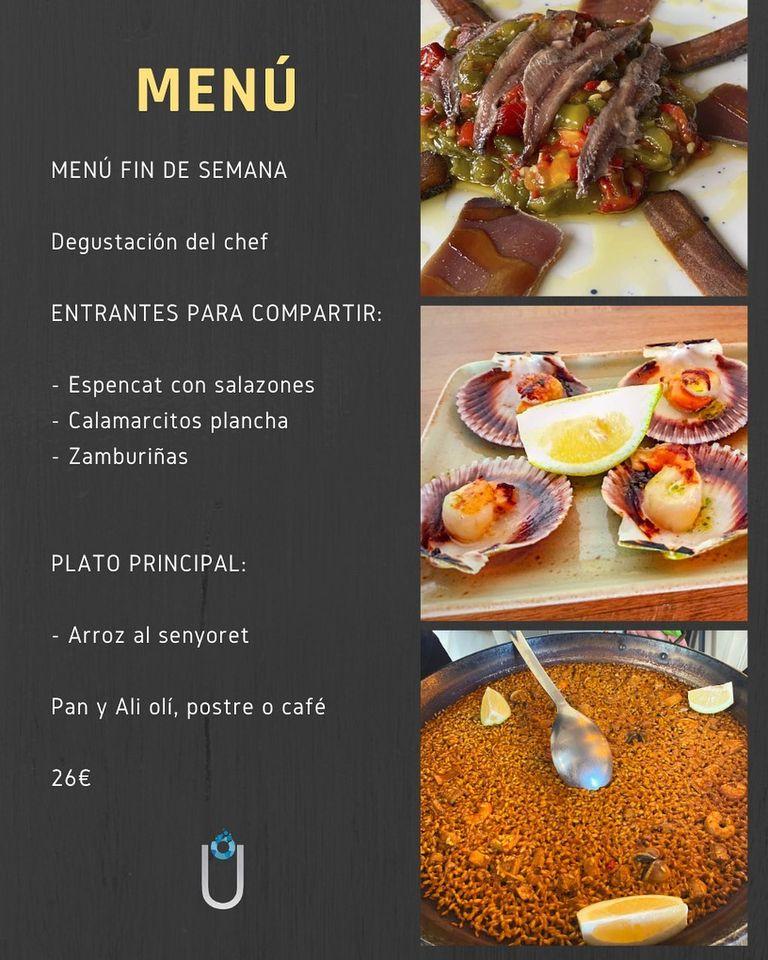 Carta de Único Restaurant & Wine Bar, El Albir