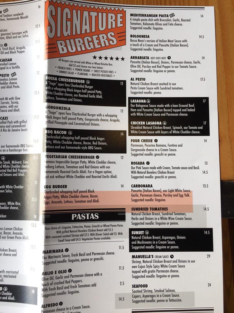 Menu at Bossa Nova Brazilian Cuisine Restaurant & Bakery, Hawthorne ...