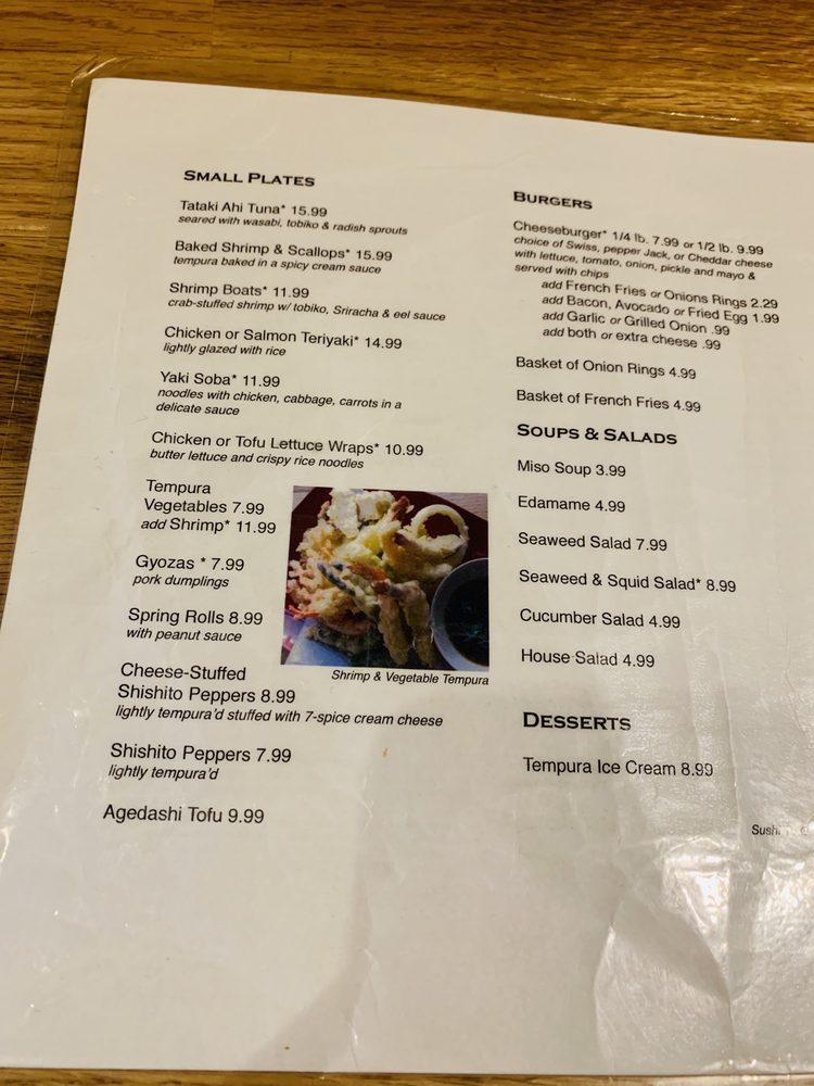 Menu at O'Shucks restaurant, Salt Lake City