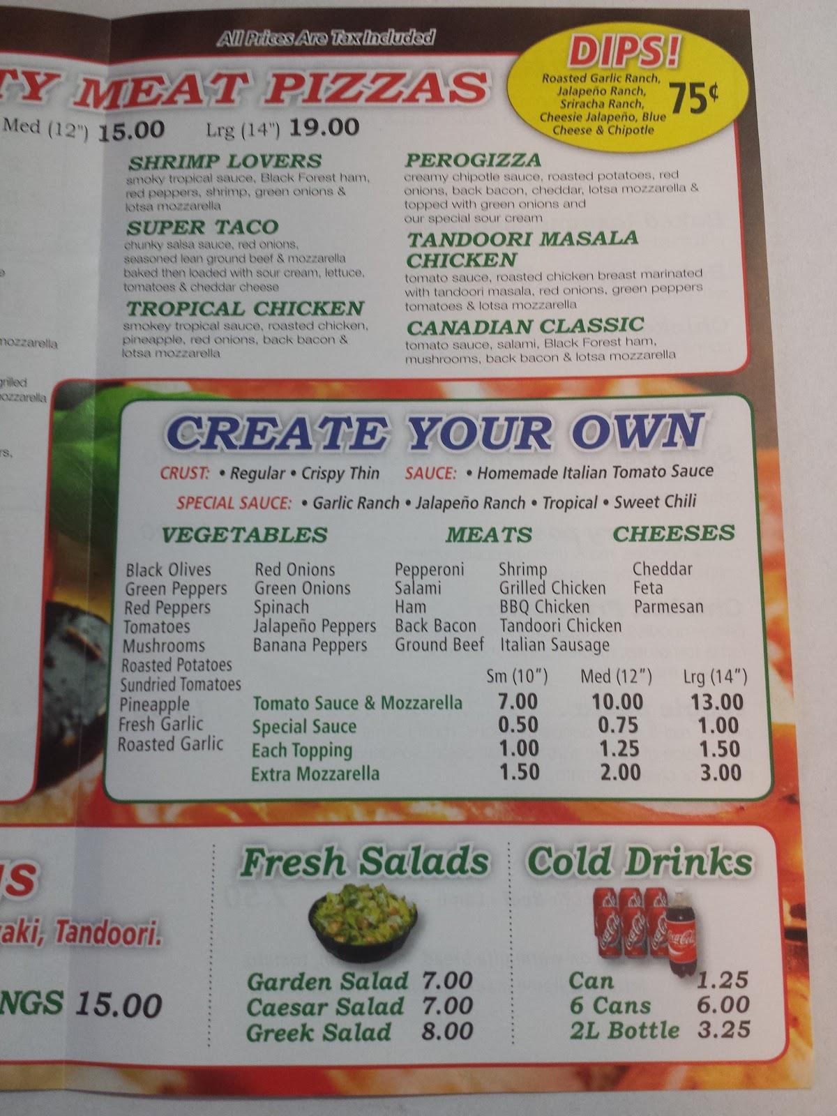 Menu at Best Bite Pizza Ltd restaurant, Chilliwack