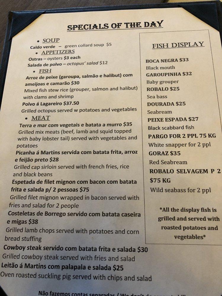 Menu at Churrasqueira Martins Grill House restaurant, Toronto, 605 ...