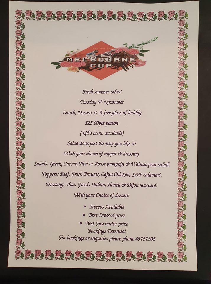 Menu at Diggers Arms Hotel Calliope pub & bar, Calliope, 3 Bell St
