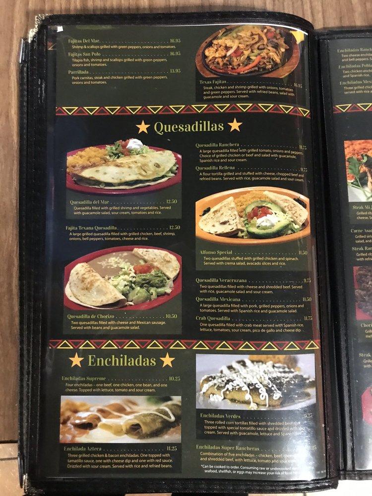 Menu at Mi Jalisco Mexican Restaurant, Ruther Glen, Rogers Clark Blvd