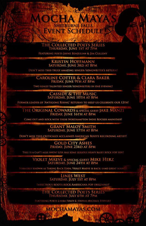Menu at Mocha Maya's Coffee House, Shelburne Falls
