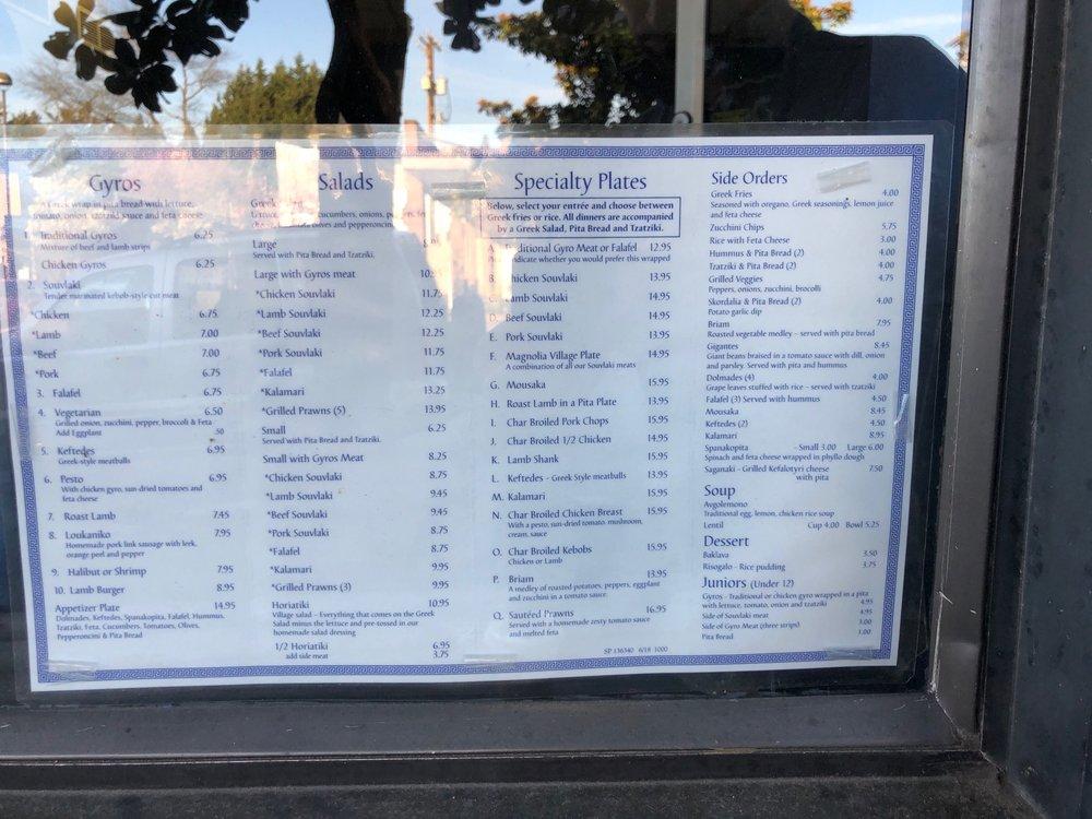 Carta del restaurante Niko's Gyros Magnolia, Seattle, 32nd Ave W