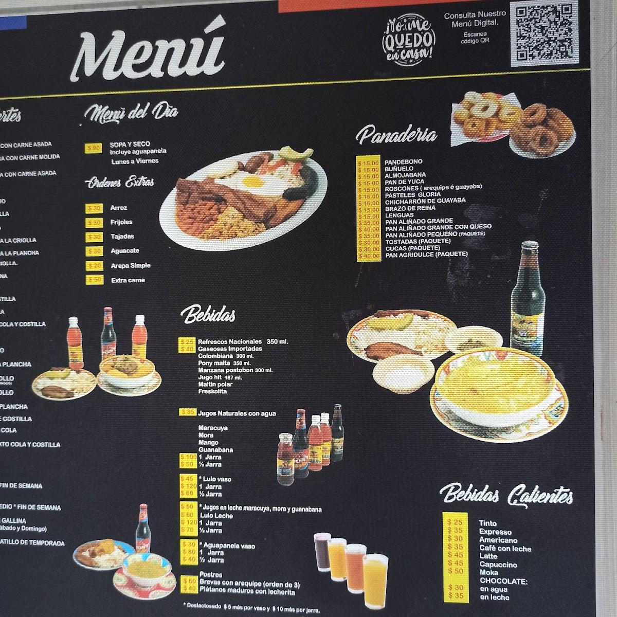 Carta de Pollos Mario Restaurante y Panadería Colombiana, Ciudad López ...