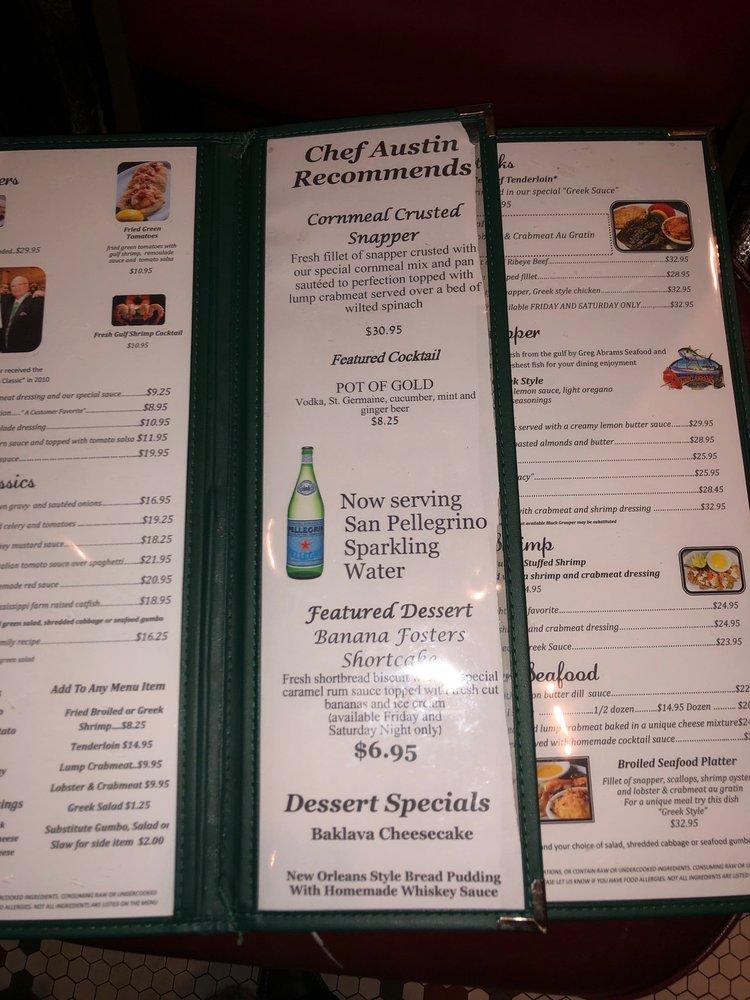 Menu at Bright Star Restaurant, Bessemer