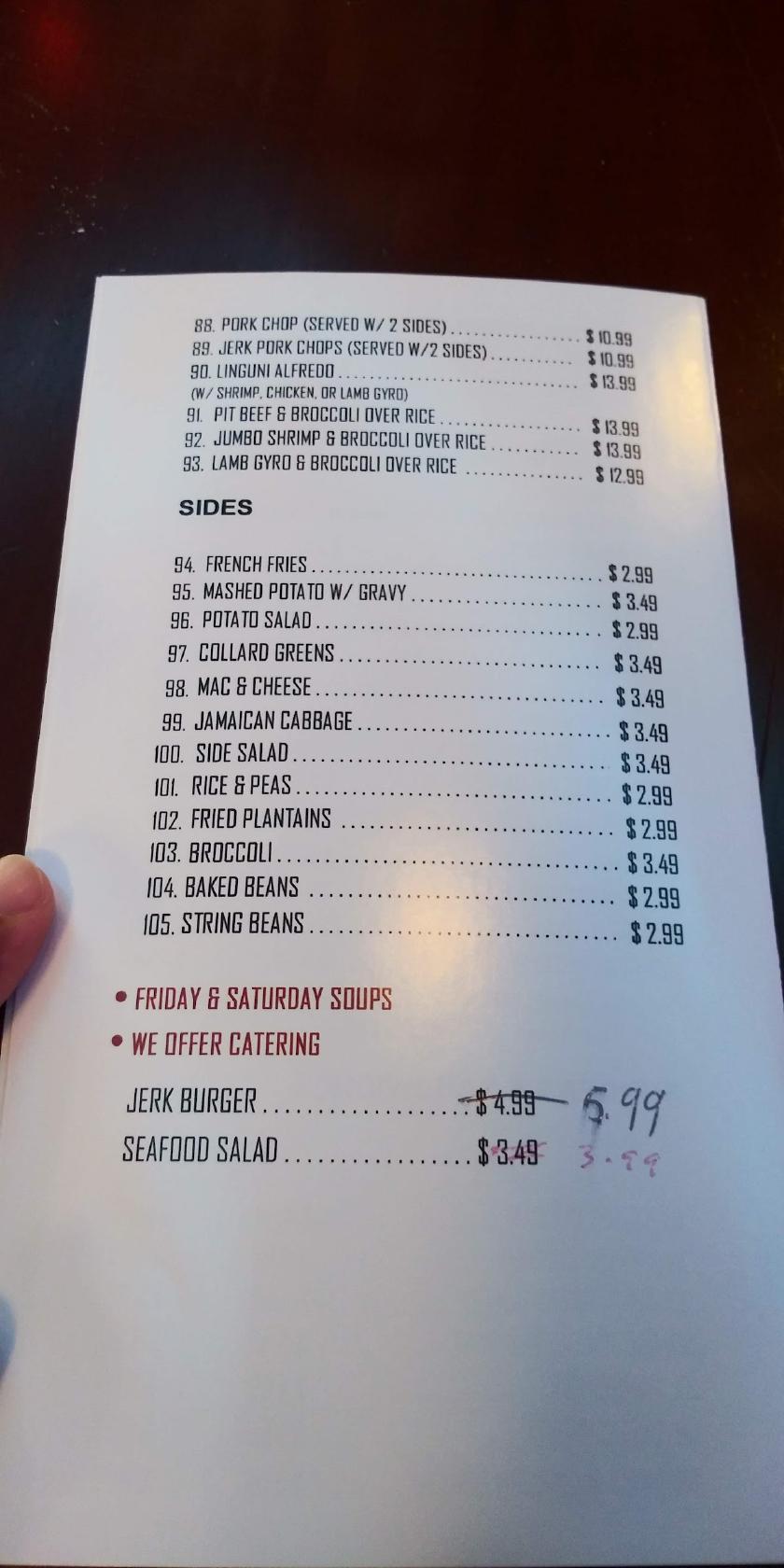 Menu at Hibiscus Restaurant, Baltimore