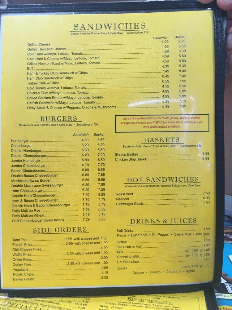 Menu at Rustic Inn desserts, Heber Springs