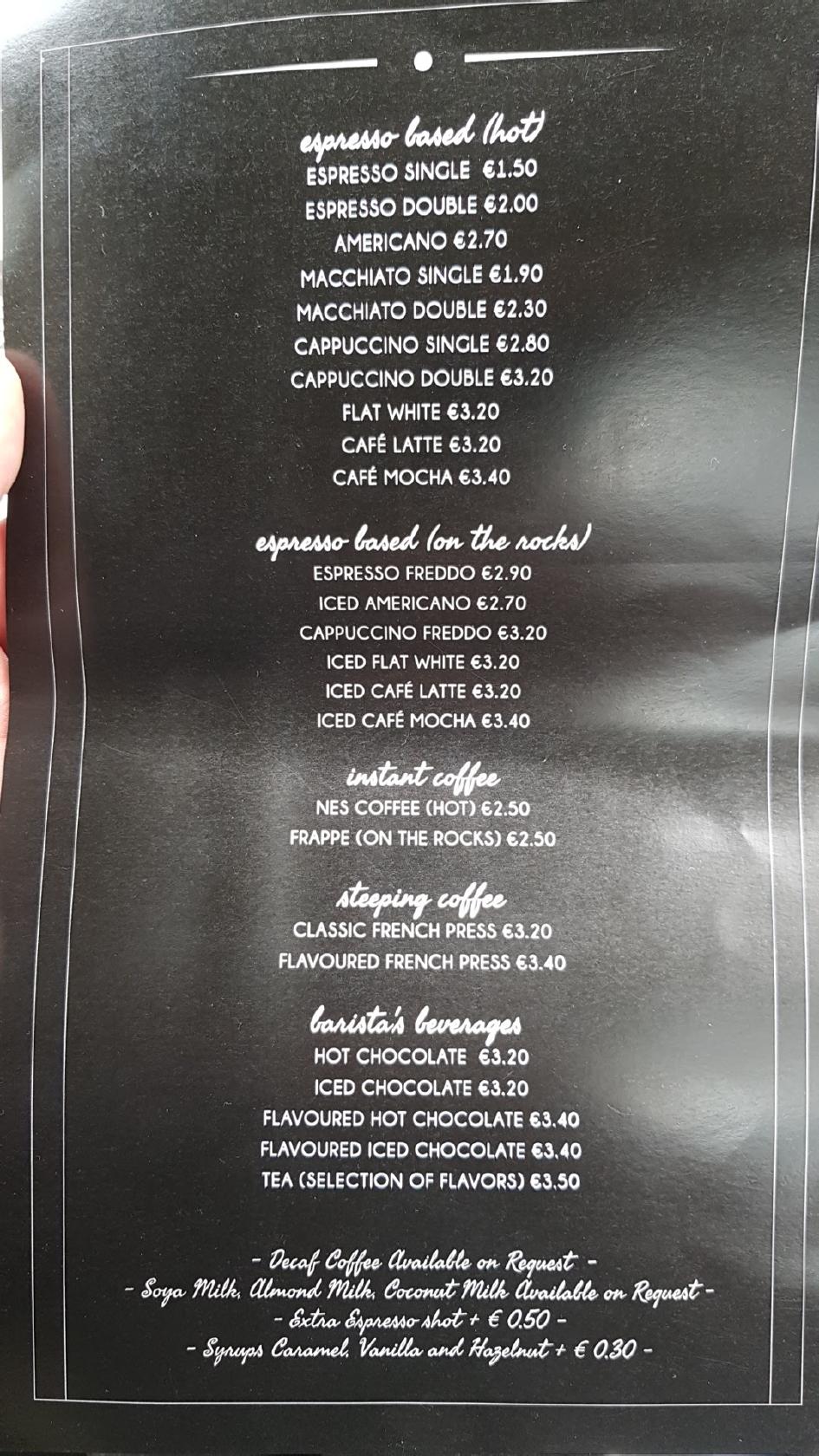 Menu at CITO gourmet express, Nicosia