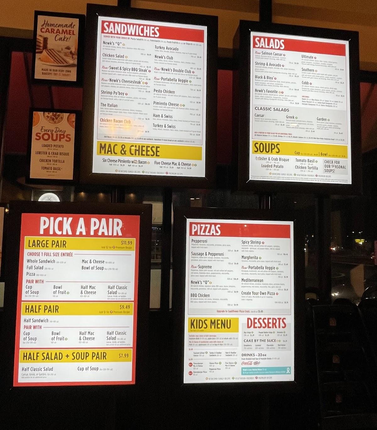 Carta de pizzería Newk's Eatery, Albany