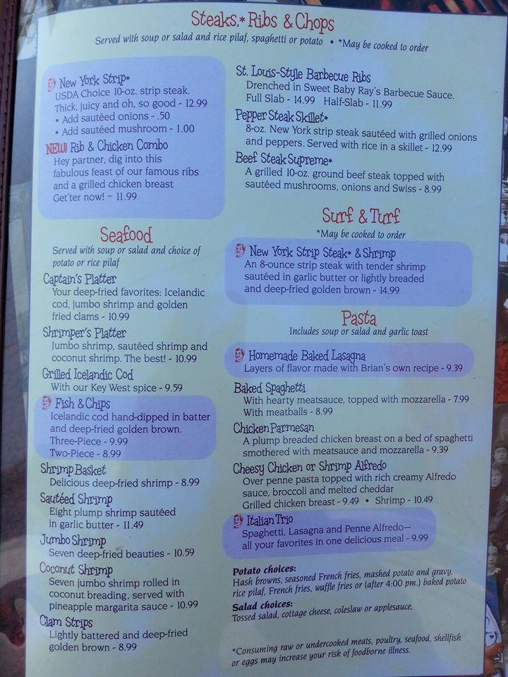Menu at Brian's Family Restaurant, Lapeer