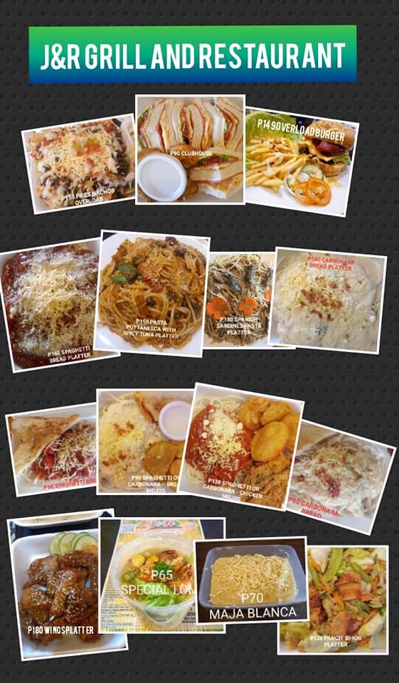 Menu at J&R Grill and Restaurant, San Isidro