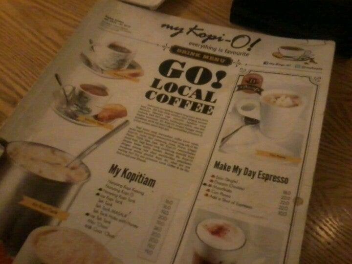 Menu at My Kopi-O! restaurant, Surabaya, Jl. Adityawarman No.Town ...