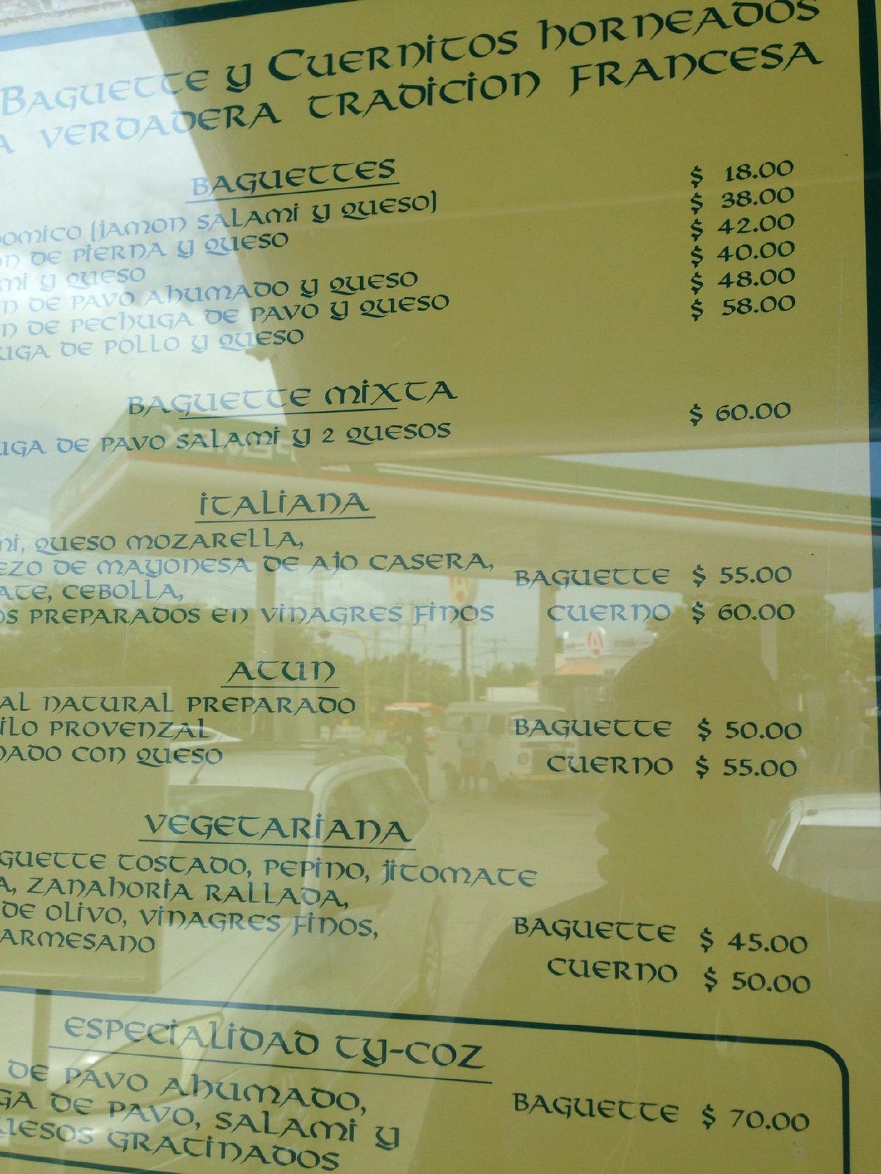 Menu at Ty-coz Expres restaurant, Cancún, Av. Las Torres 77