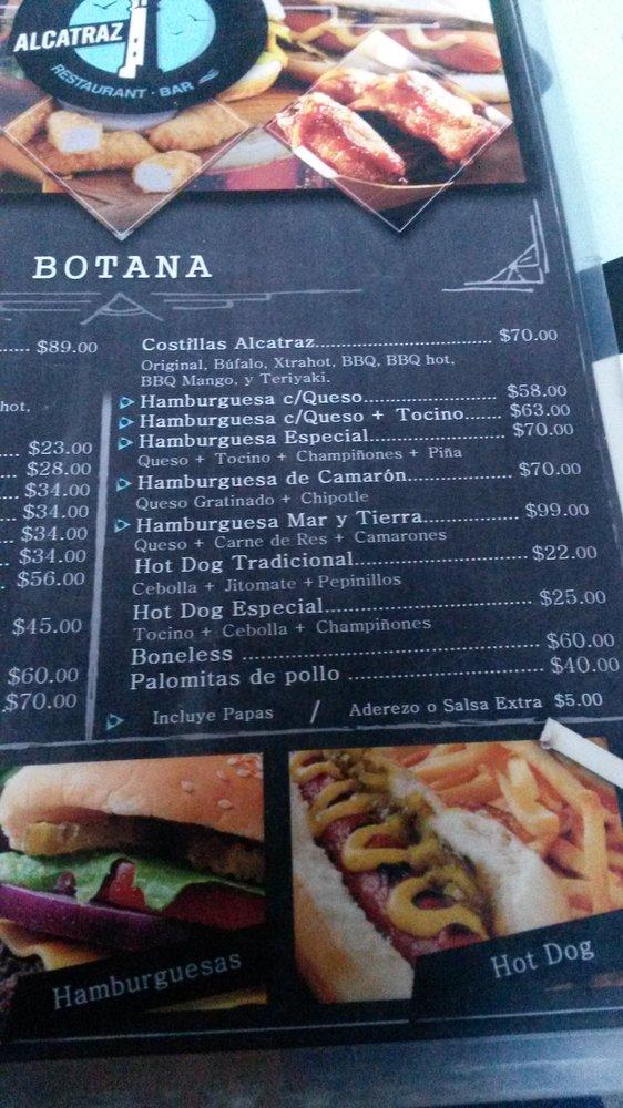 Carta de Alcatraz Bar Minerva, Guadalajara, Avenida Cruz del Sur 2472 ...