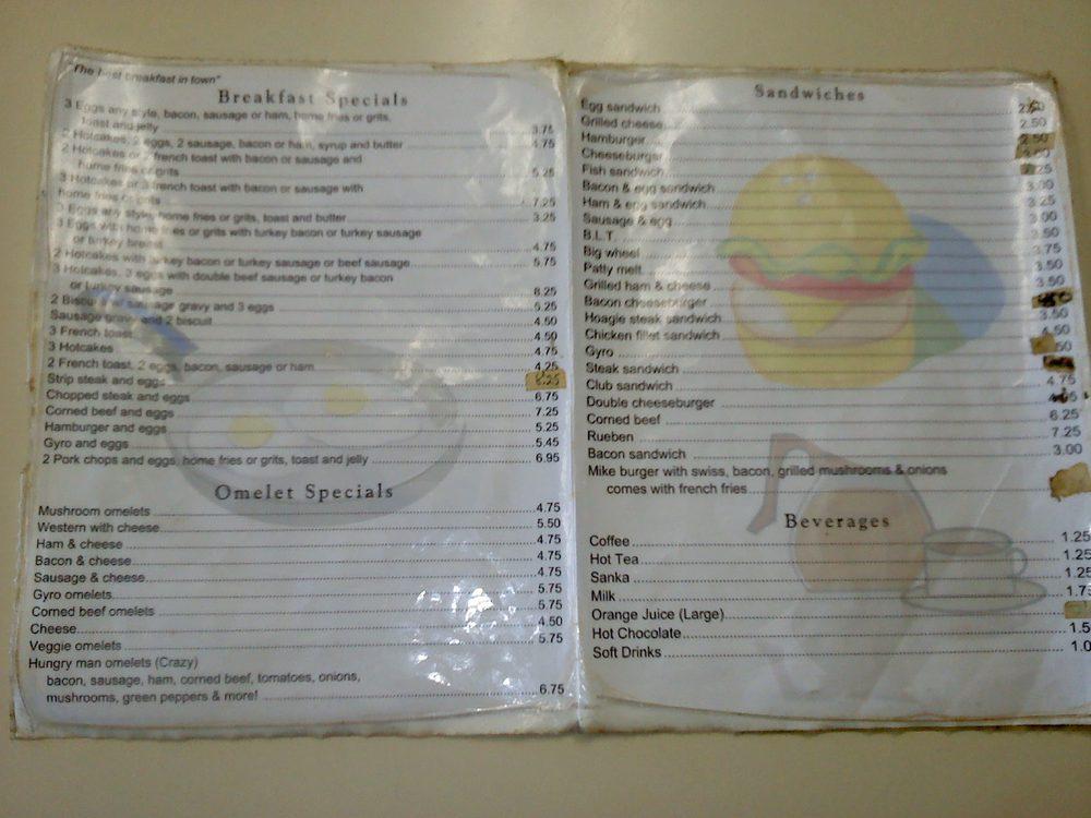Menu at Fifth Wheel restaurant, Cleveland