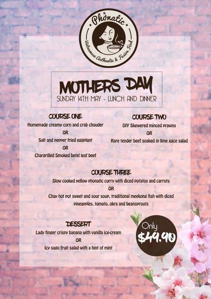 Menu at Phonatic Restaurant, Adelaide