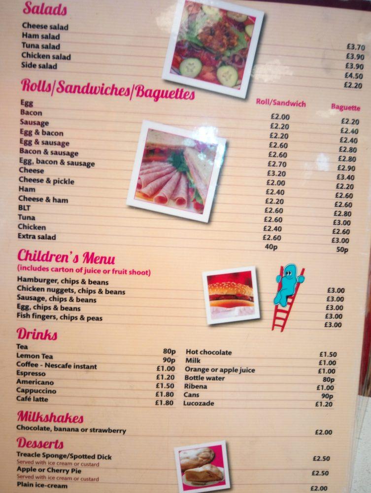 Menu at Rumbling Tum Cafe, Ruislip