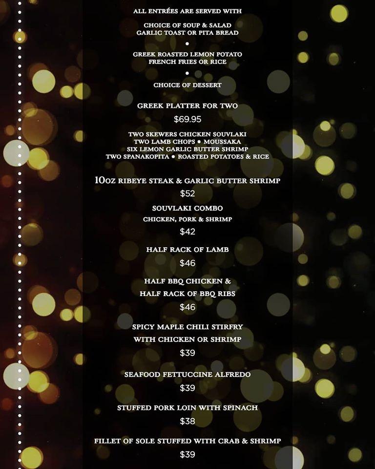 Menu at Taverna Rodos Restaurant & Lounge, Winnipeg, Roblin Blvd
