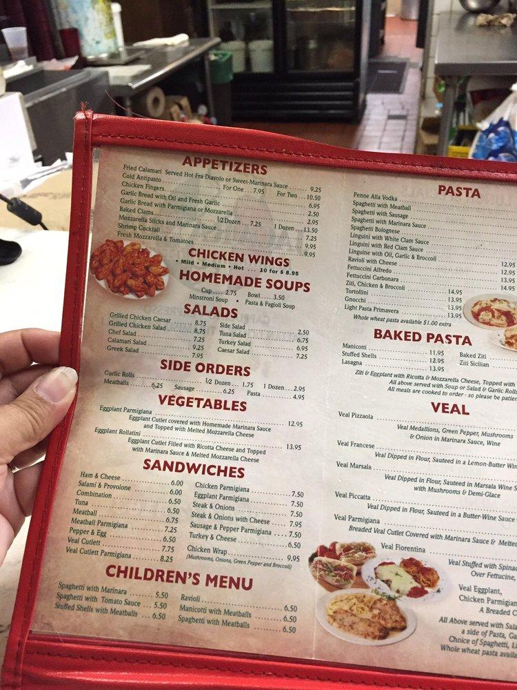 Carta de Jacaranda Restaurant & Pizzeria, Plantation