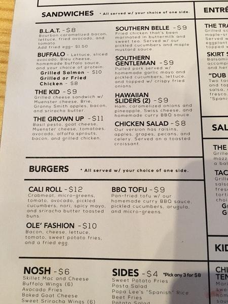 Menu at 8TE restaurant, Corpus Christi, Airline Rd #250