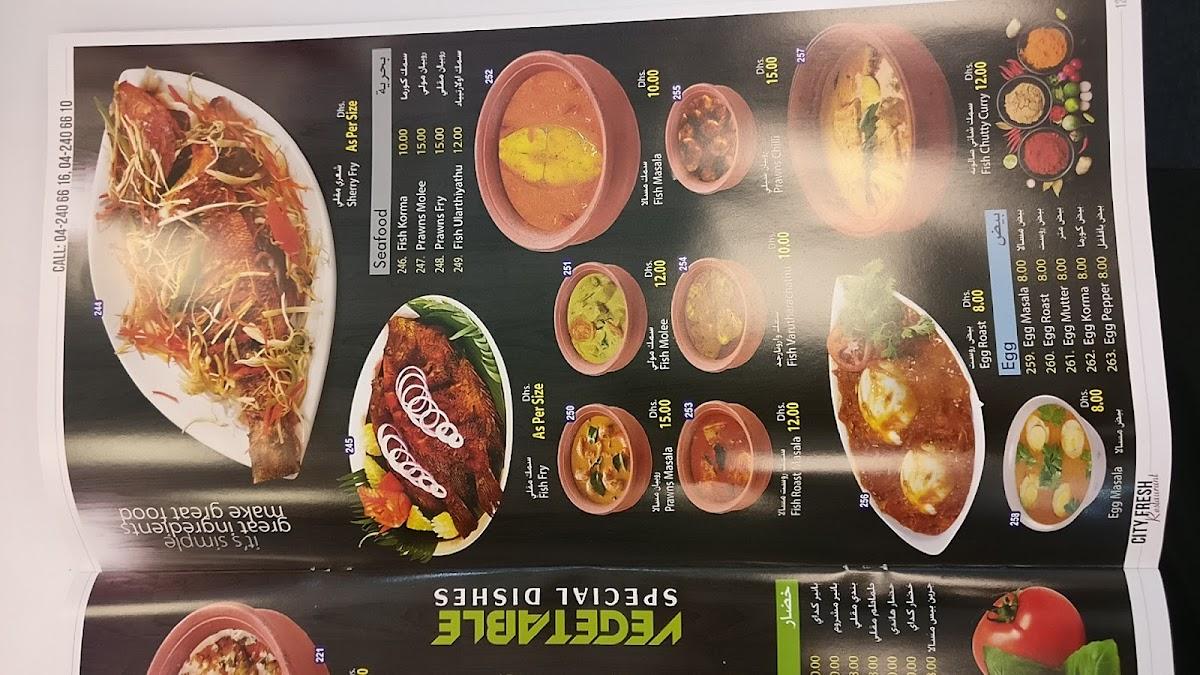 Menu at City Fresh Restaurant, Dubai