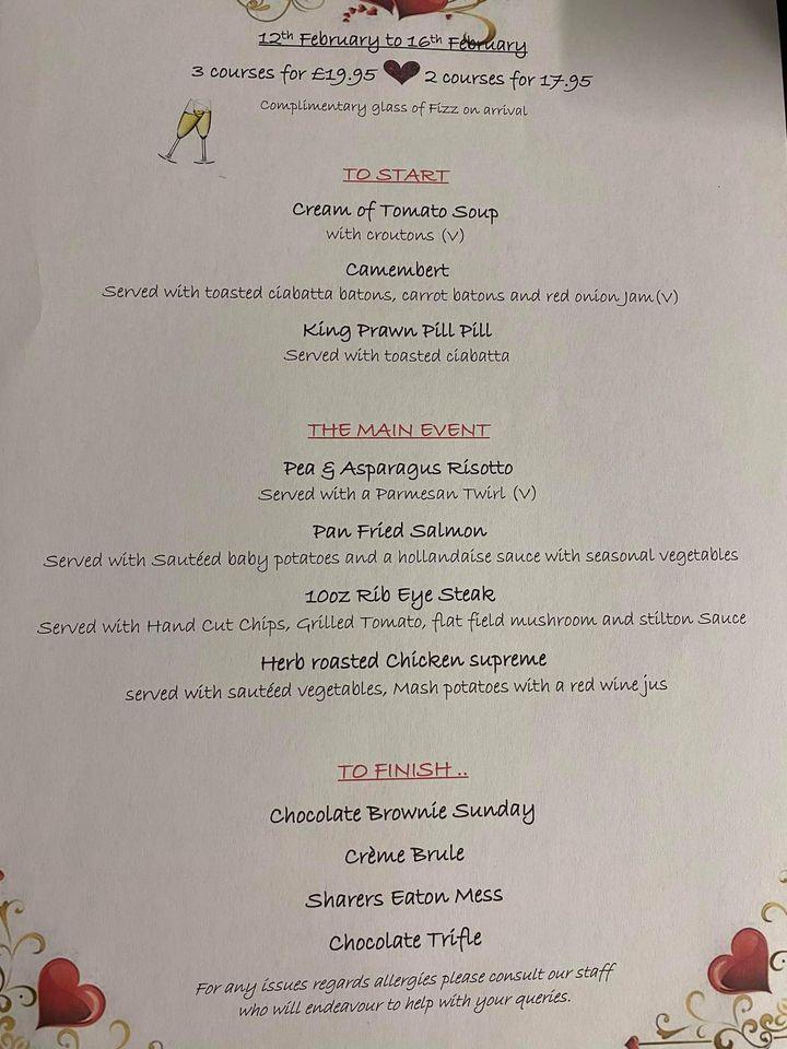 Menu at The Lock Keeper restaurant, Chester, 1 Canal Side