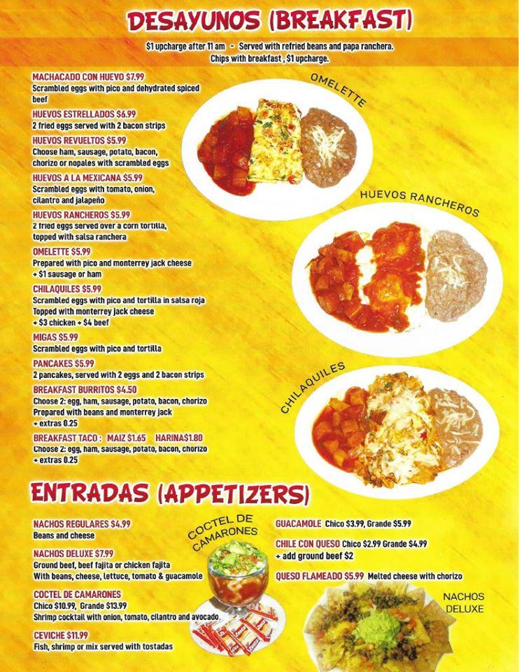 Menu at Los Compadres Mexican Restaurant, Houston, N Eldridge Pkwy #100