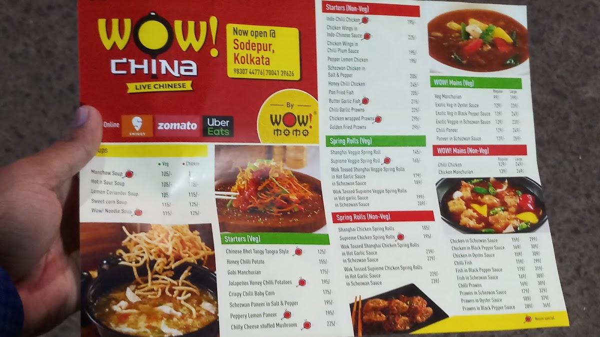 Menu at WOW China, Kolkata, 149