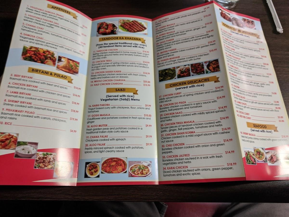 Menu at Laziza Cuisine restaurant, Williamsport