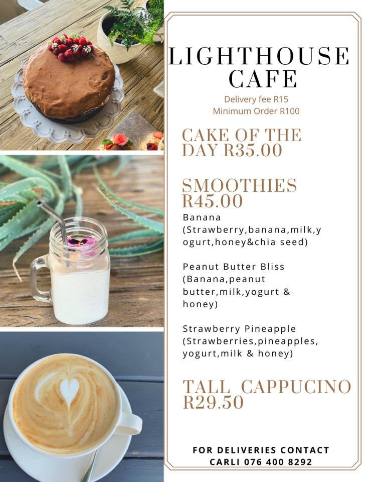 Menu at Lighthouse Cafe & Guesthouse, Groblersdal