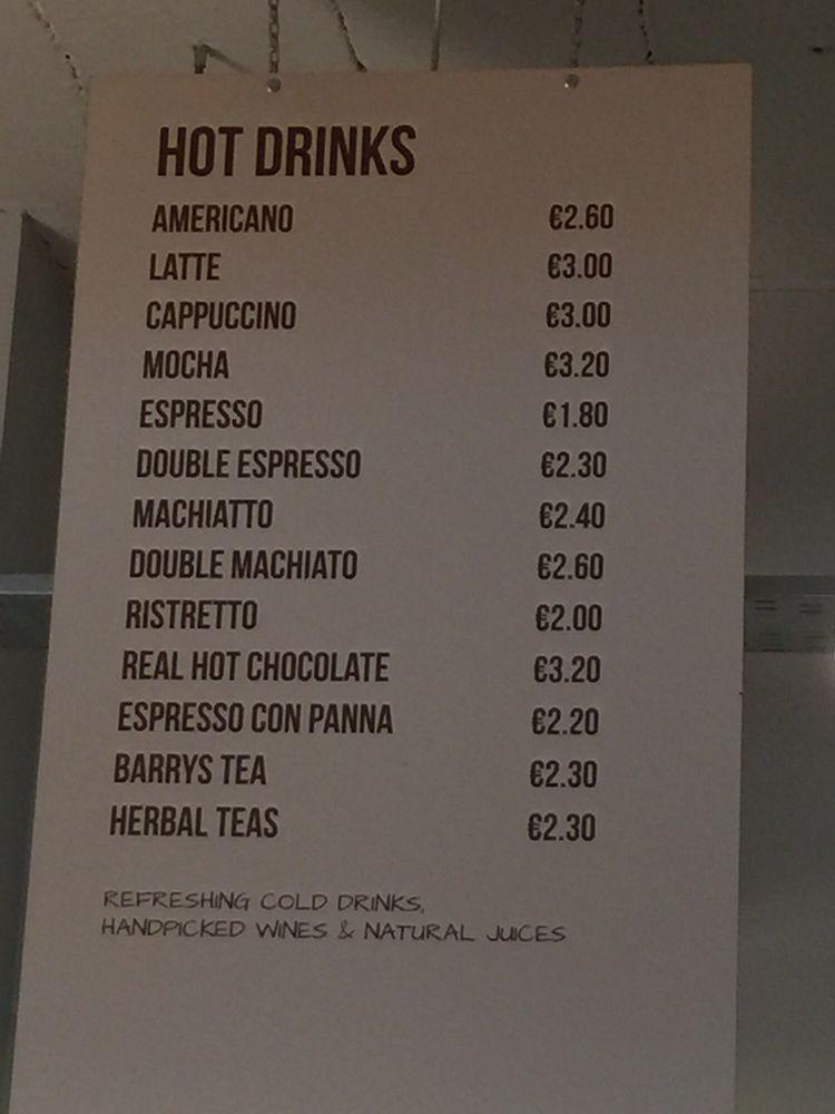 Menu at Perry Street Market Cafe, Cork, Perry St