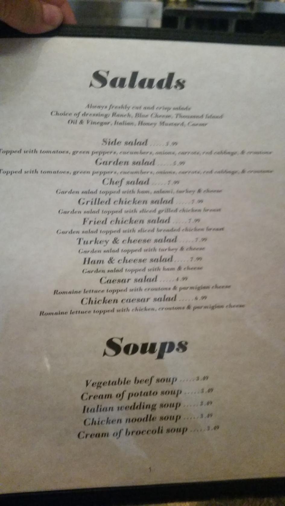 Menu at Taste Of Italy restaurant, Altavista