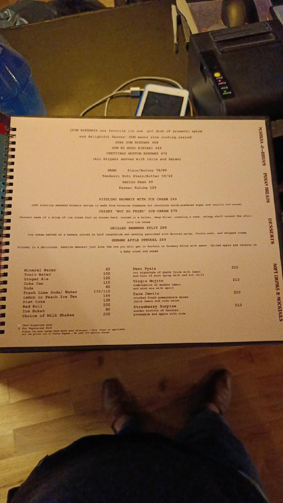 Menu at BYOB Weekender, Noida