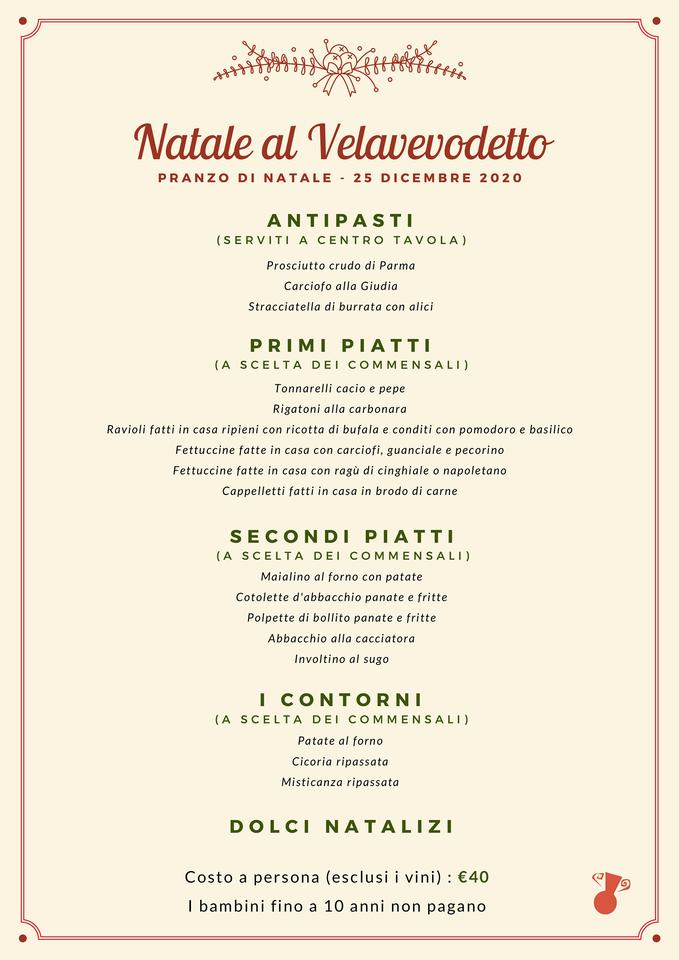 Menu da Flavio al Velavevodetto ristorante, Roma