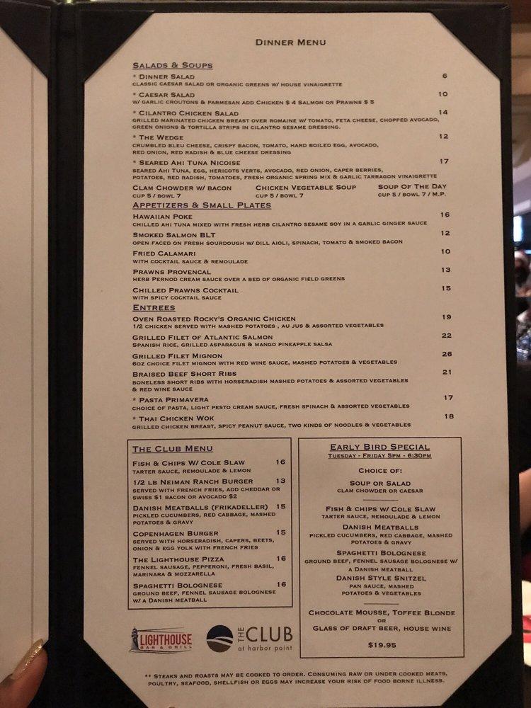 Menu at Lighthouse Bar & Grill, Mill Valley