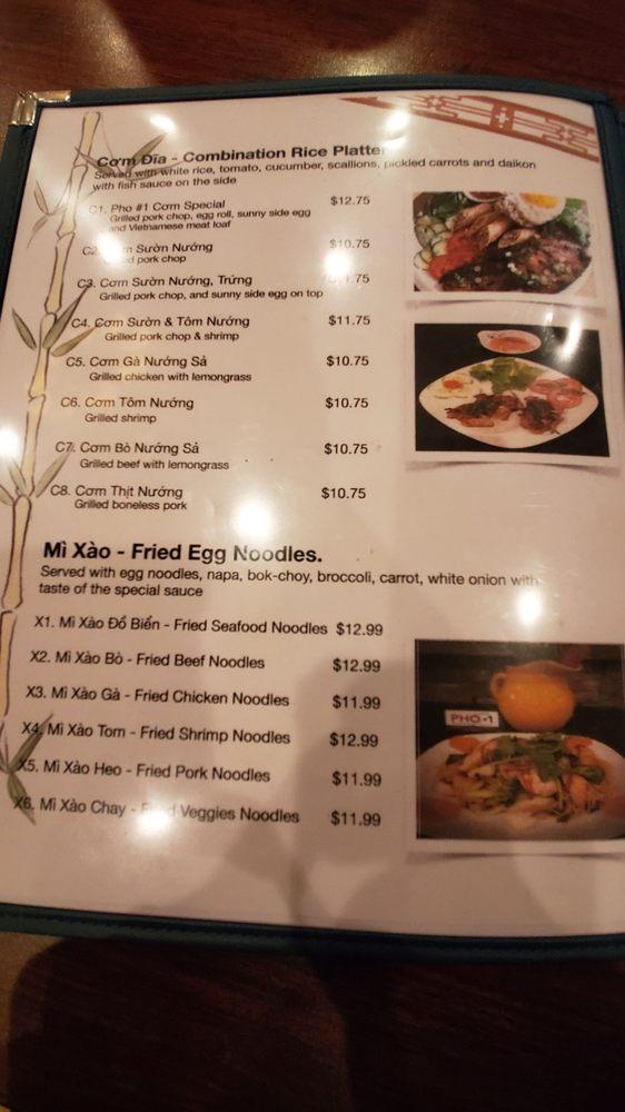 Menu at Pho#1 Vietnamese Cuisine desserts, Colonial Park