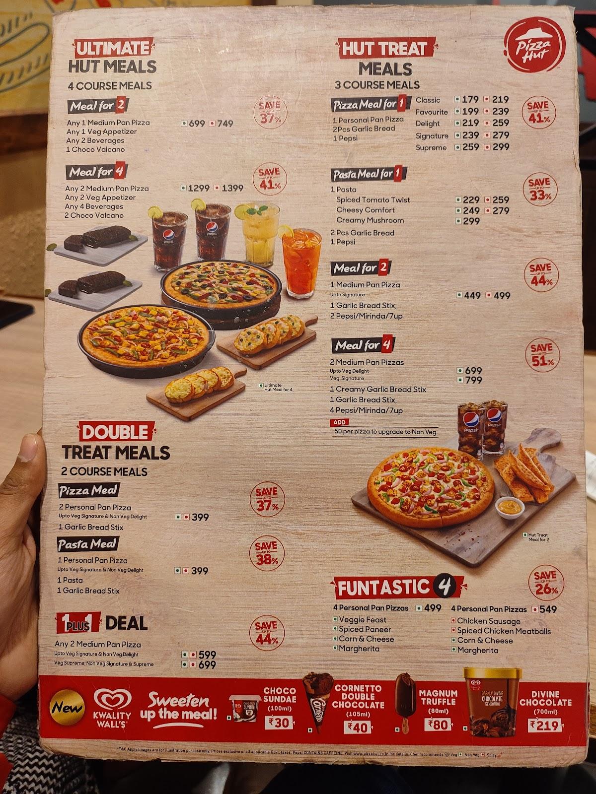 Menu at Pizza Hut, Srinagar, SN 302
