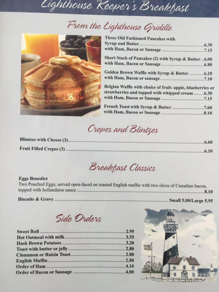 Menu at Lighthouse Restaurant, Michigan City