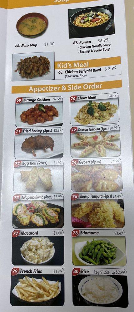 Menu at TH Teriyaki House restaurant, South Gate