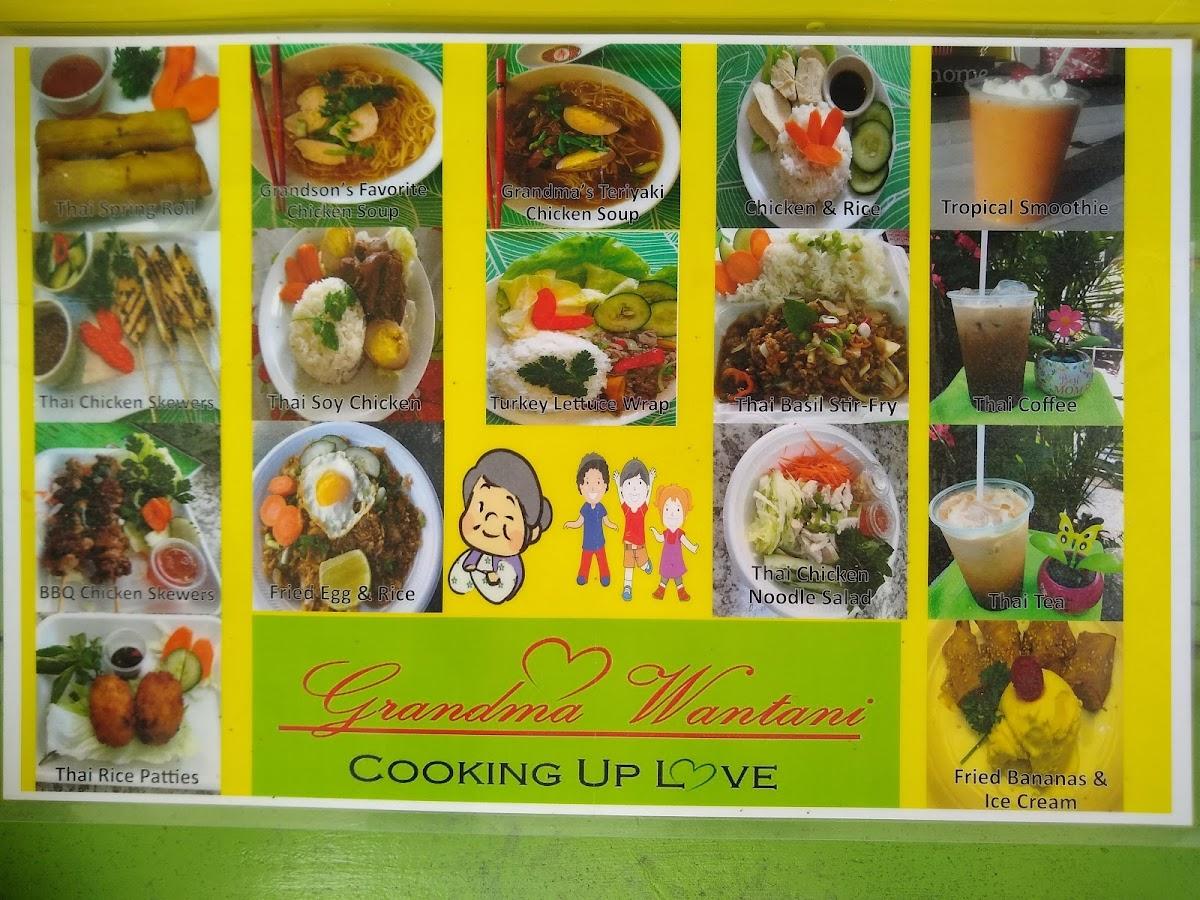 Menu at Grandma Wan Thai Mix Kitchen restaurant, Bradenton