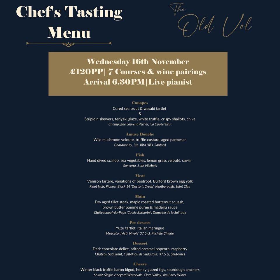 Menu at The Old Vol pub & bar, Lowdham